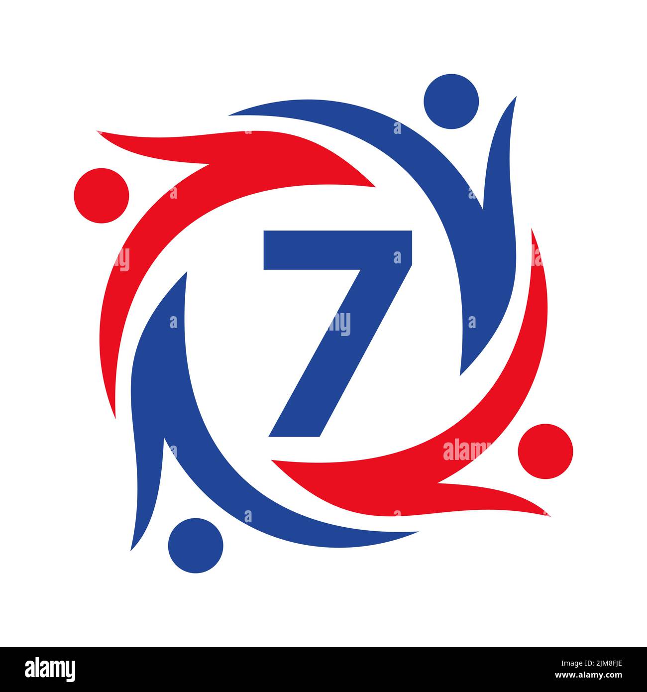 Logo de l'association caritative américaine sur le signe de la lettre 7 ...