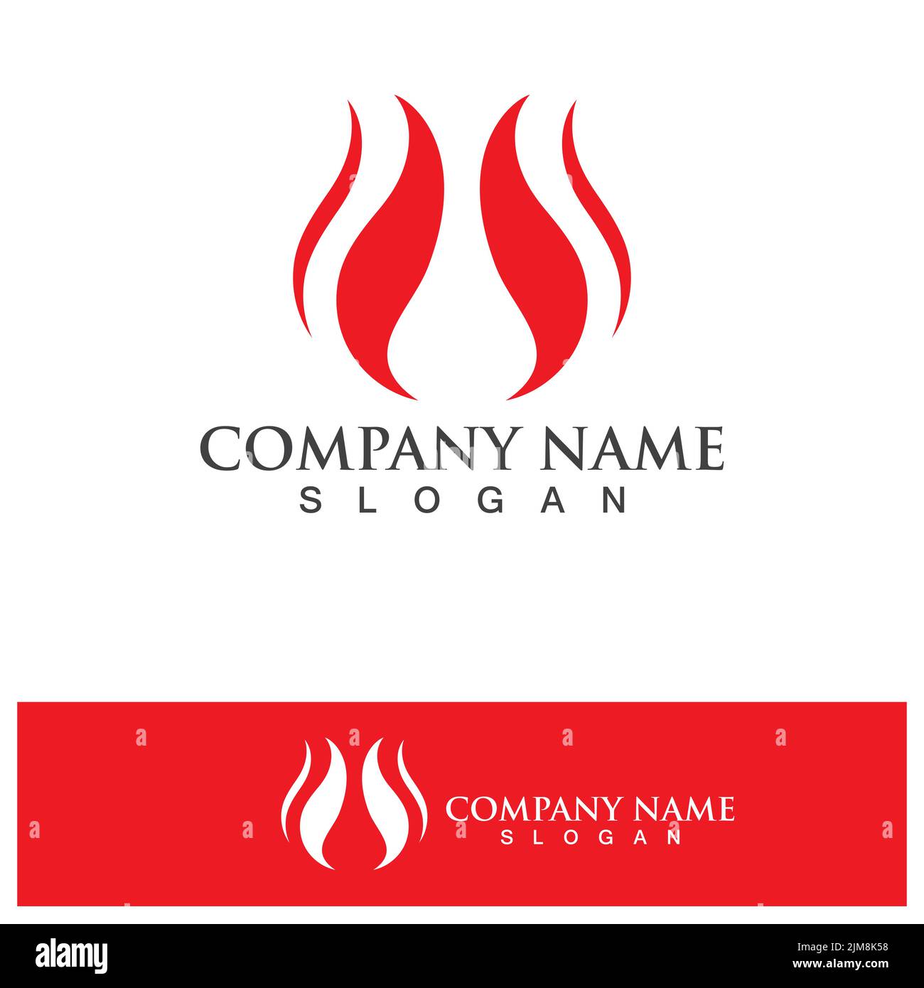 Modèle de logo de feu Flame Clipart symbole icône Vector Image ...