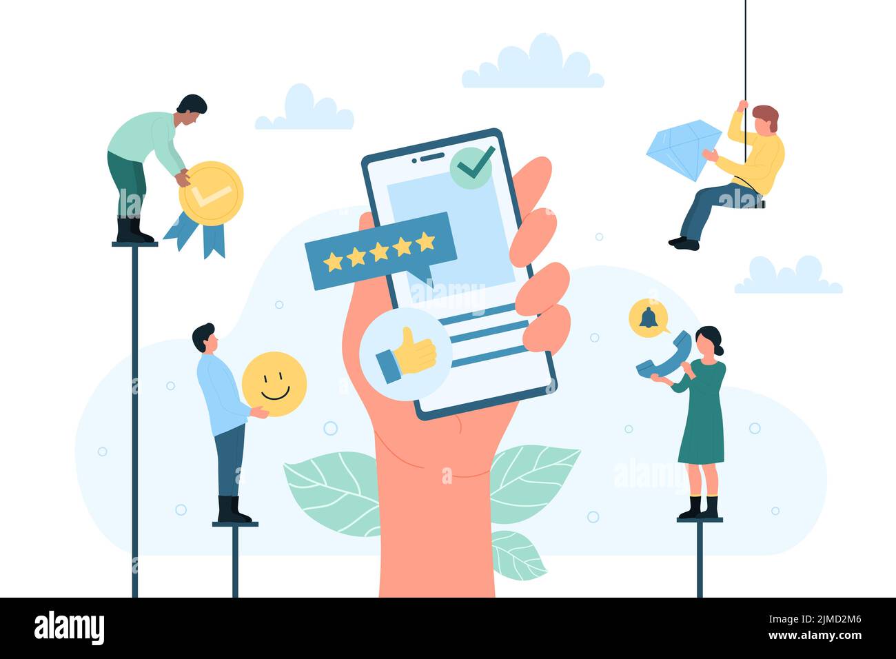 Examen du travail du client Banque d'images vectorielles - Alamy