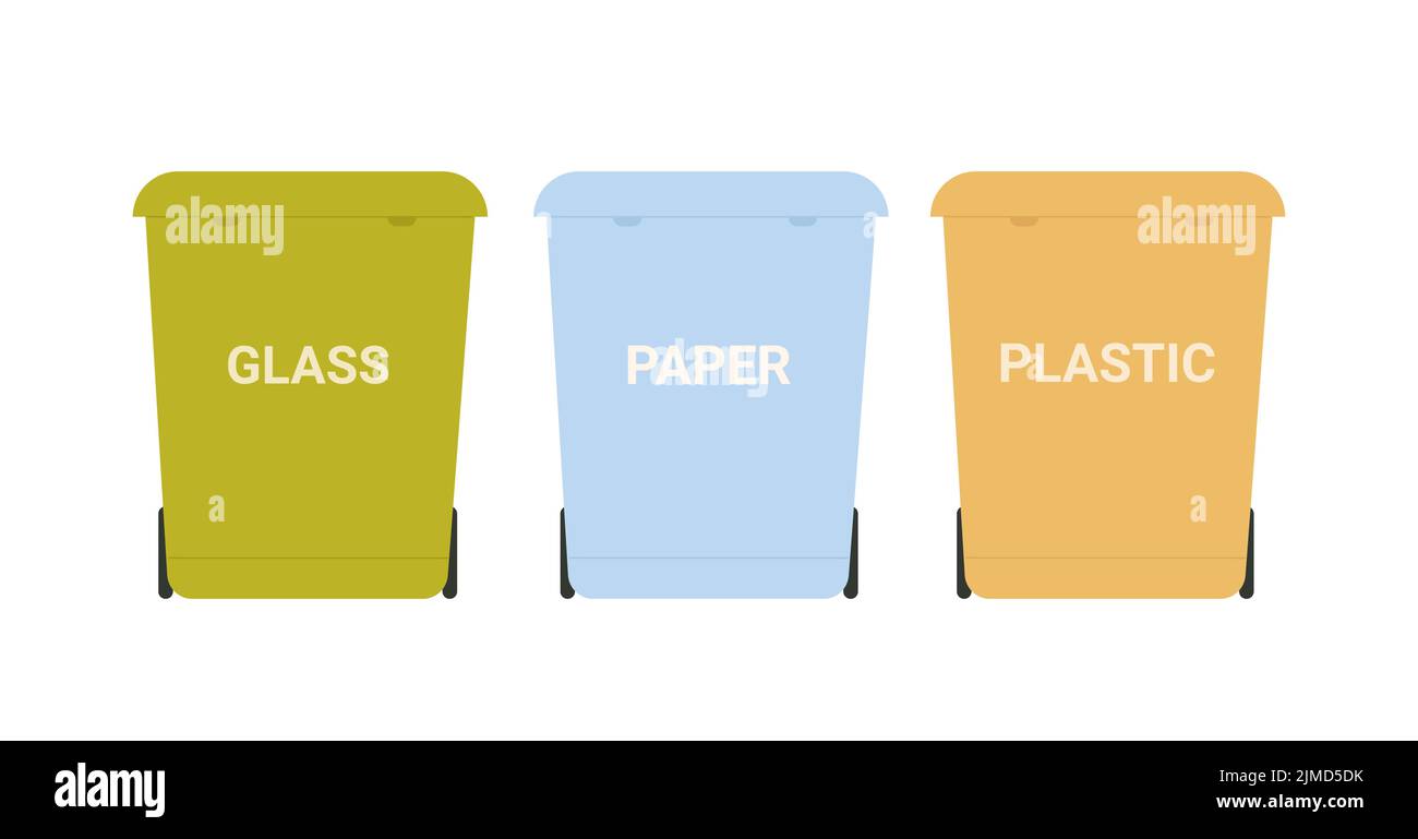Bacs de recyclage de carton et de papier Banque d'images vectorielles ...
