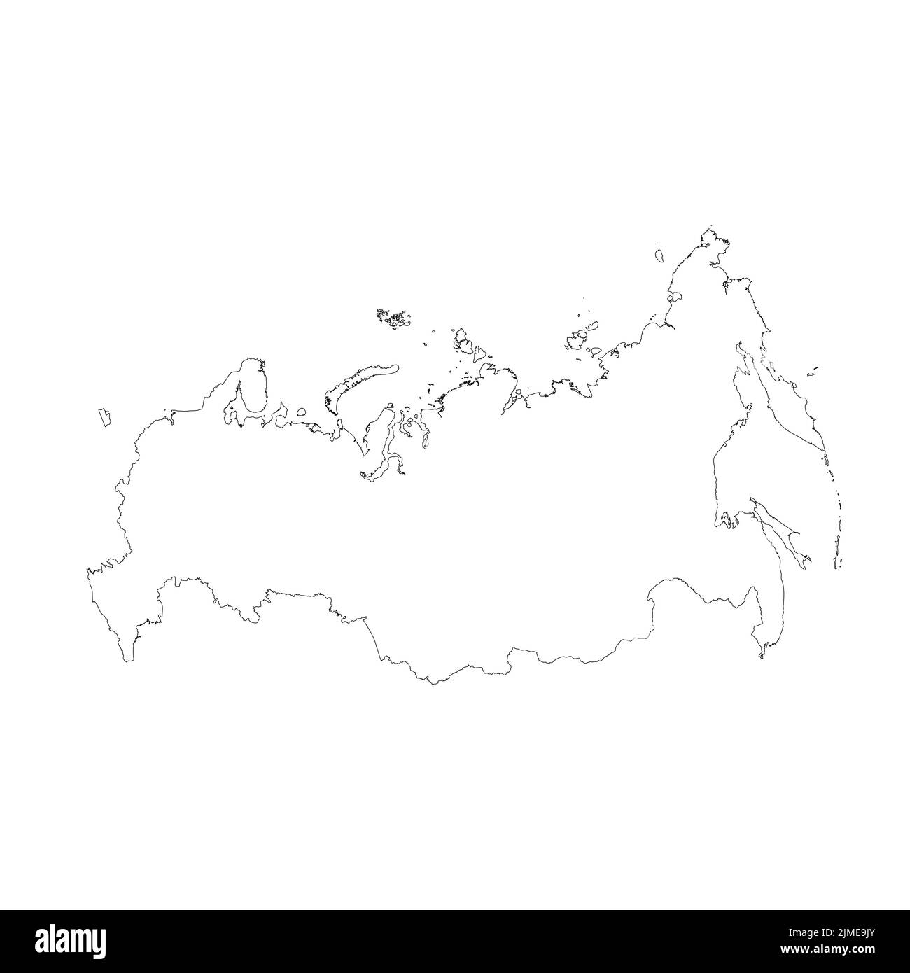 Carte vierge politique russie Banque d'images vectorielles - Alamy
