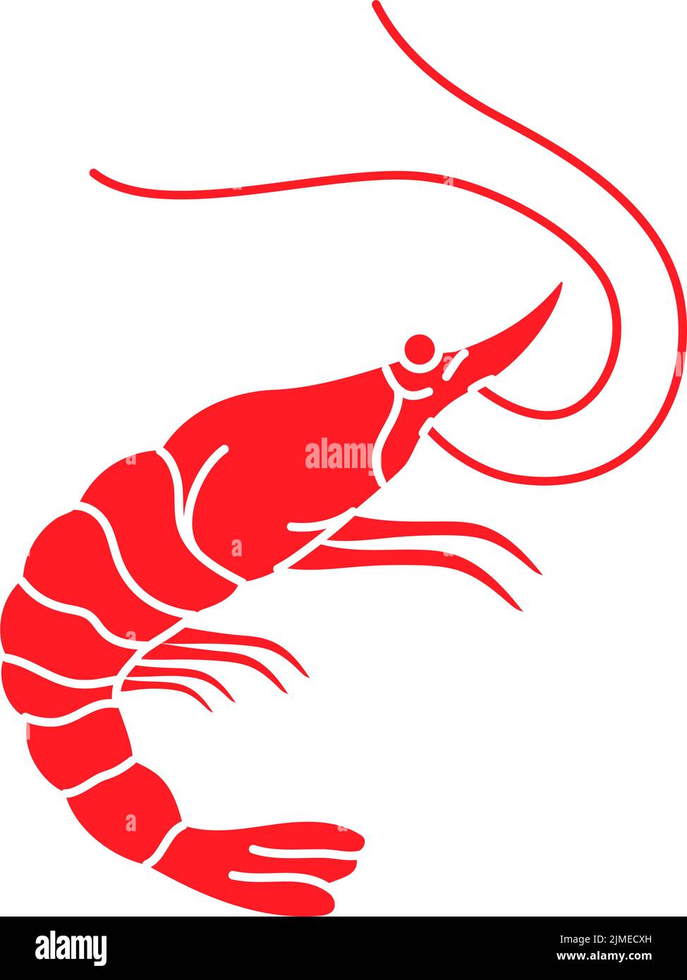 Icône crevettes. Illustration de crevettes dessinées à la main ...