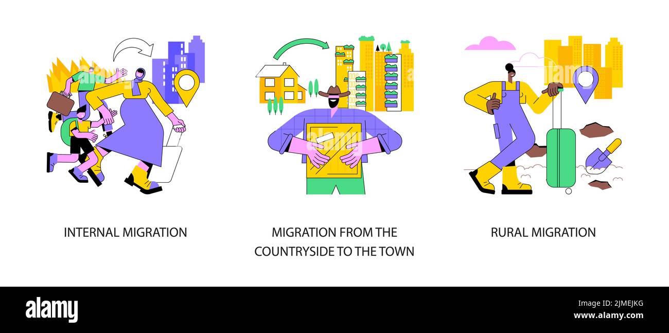 Migration interne Banque d'images vectorielles - Alamy