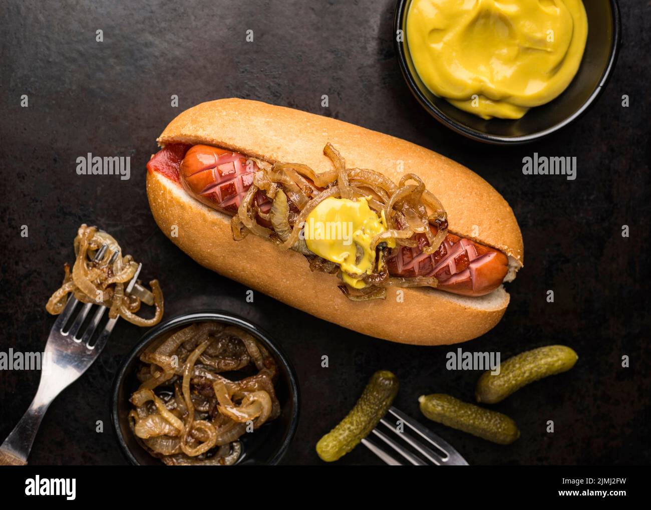 Hot dog relish mustard ketchup Banque de photographies et d’images à ...