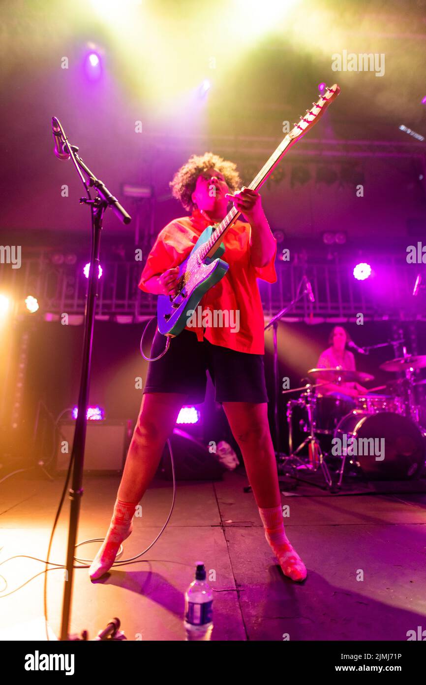 Édimbourg, Écosse. Samedi 6 août 2022. Le groupe Indie écossais Sacred ...