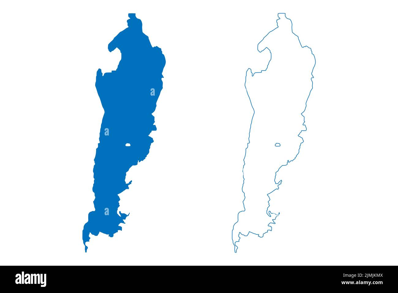 Carte du lac Khovsgol (Mongolie) illustration vectorielle, schéma de ...