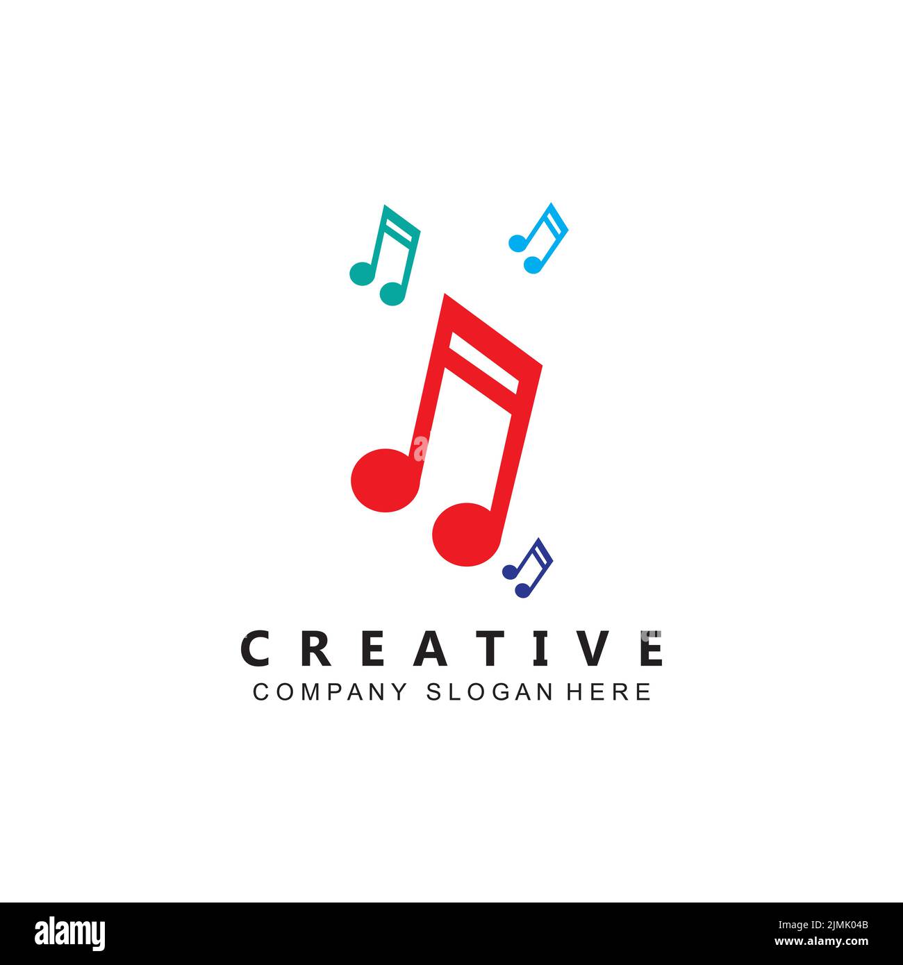 symbole vectoriel de logo de note de rythme musicale simple Image ...