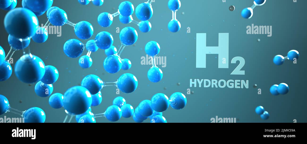 Hydrogen gas h2 molecule Banque de photographies et d’images à haute ...