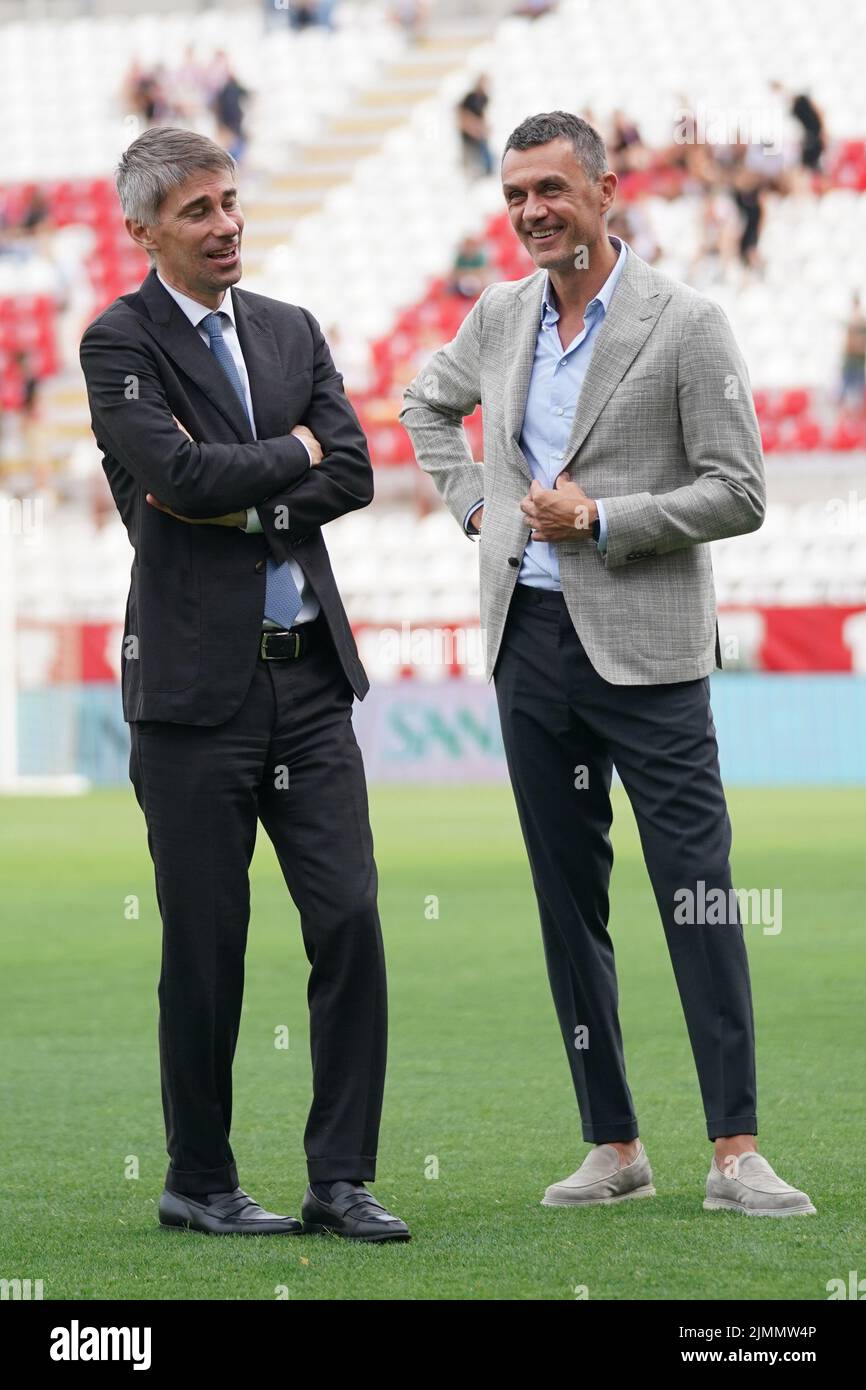Frédéric Massara, Paolo Maldini Vicenza, août 6th 2022, Romeo Menti ...