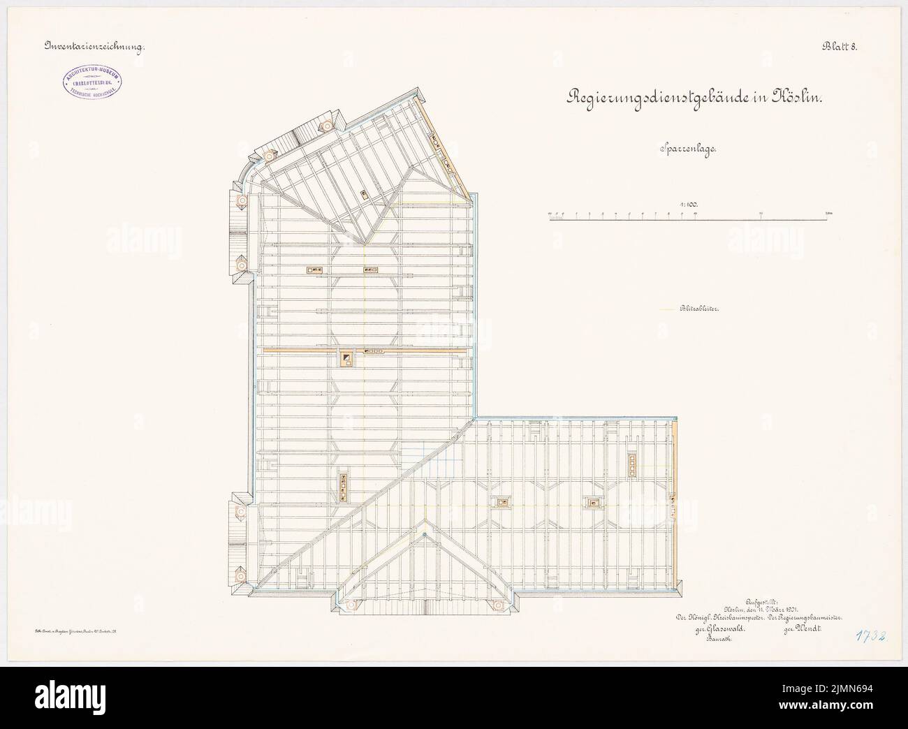 Koslin grundriss sparrenlage 1 Banque de photographies et d’images à ...