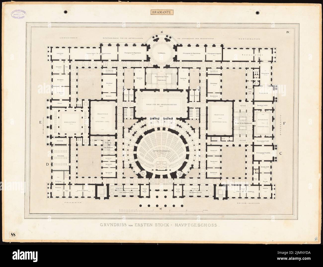 Berlin zweiter wettbewerb grundriss par exemple tusche Banque de photographies et d’images à ...