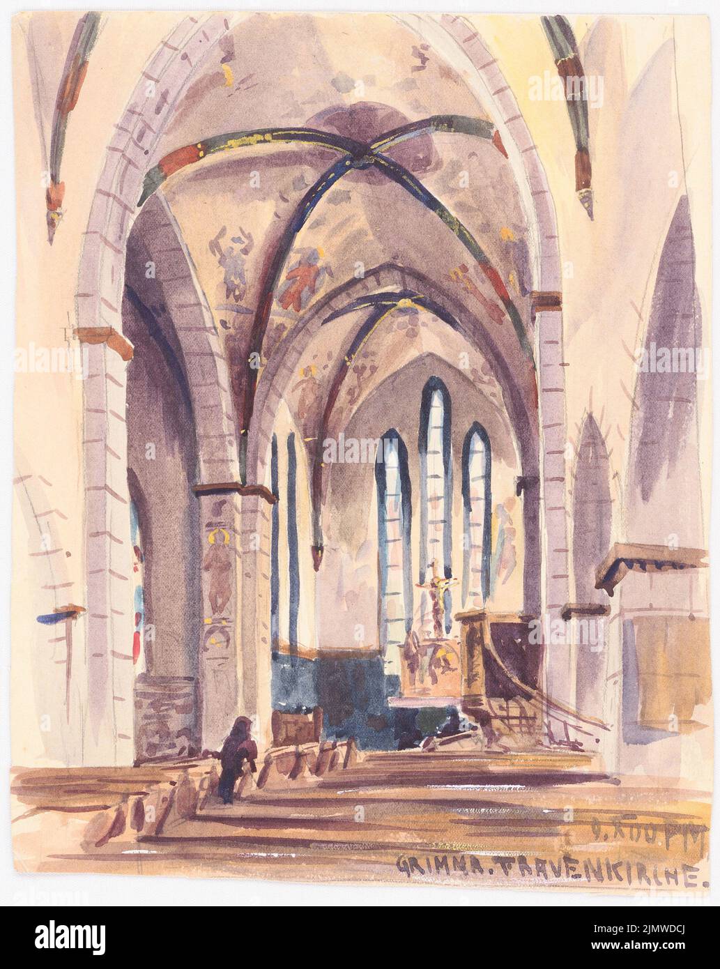 Michel Paul sen. (1877-1938), Frauenkirche in Grimma (09.10.1900 ...