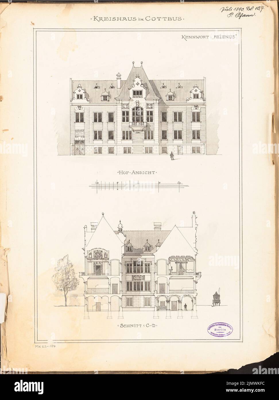 Pfann Paul (1860-1919), bureau de district (maison de district) à ...