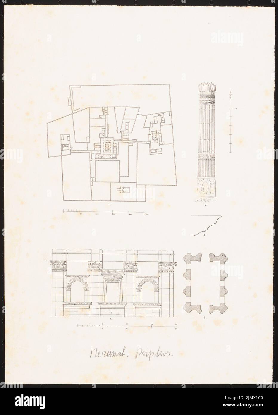 Quast Ferdinand von (1807-1877), Peripteros in Mezaurah/Mecaurah in ...