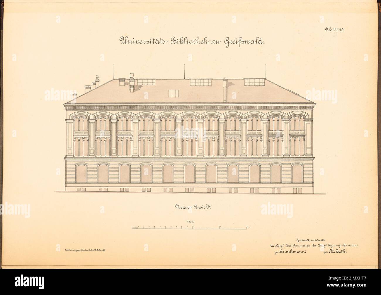 Bibliothèque de l'université greifswald 1880 1882 Banque de photographies et d’images à haute ...