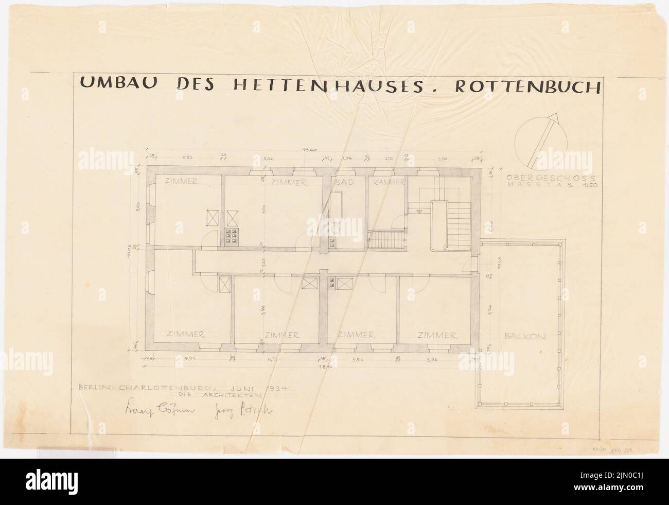 Rottenbuch grundriss obergeschoss 1 Banque de photographies et d’images ...