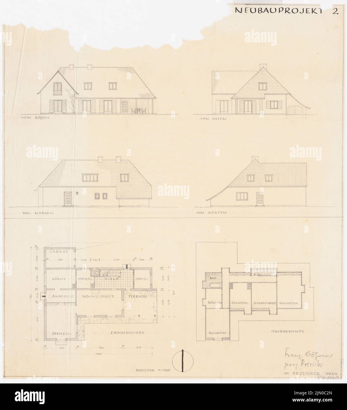 Rottenbuch grundriss obergeschoss 1 Banque de photographies et d’images ...