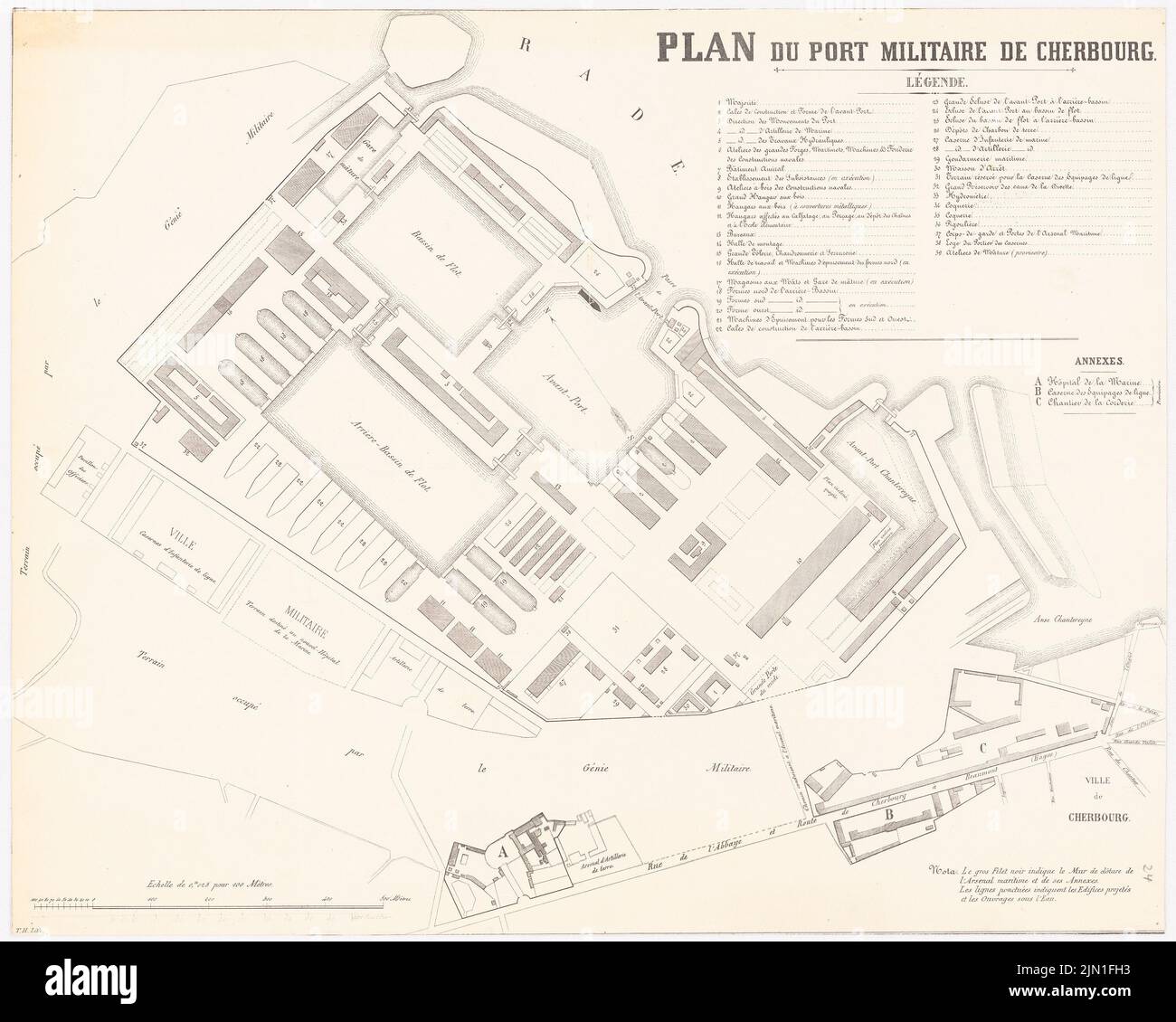 Lageplan kriegshafen cherbourg Banque de photographies et d’images à ...