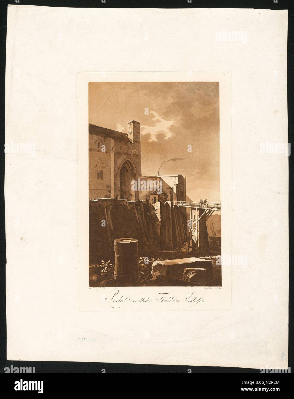 Gilly Friedrich (1772-1800) : Château de Marienburg en Prusse. (Depuis ...