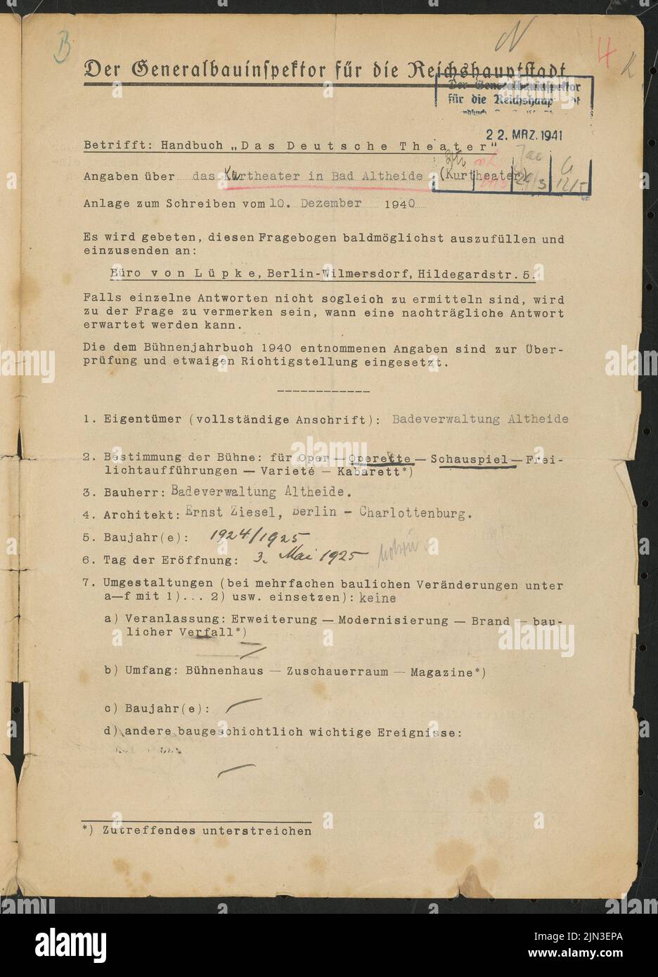 Als architekt kurtheater Banque de photographies et d’images à haute ...