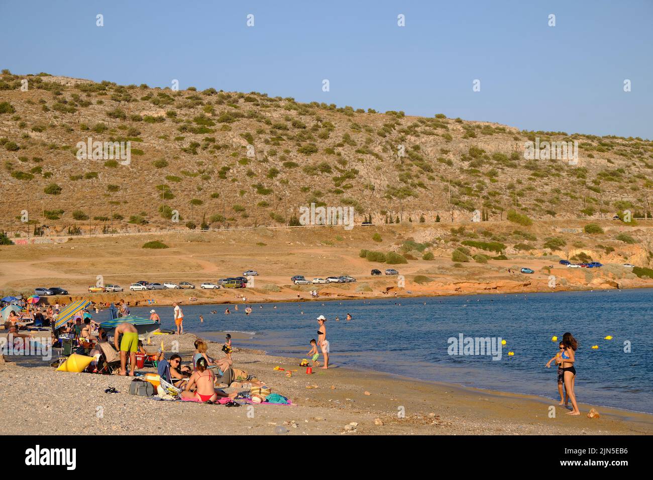 station balnéaire de Paralia Varkiza près d'Athènes en Grèce Photo ...