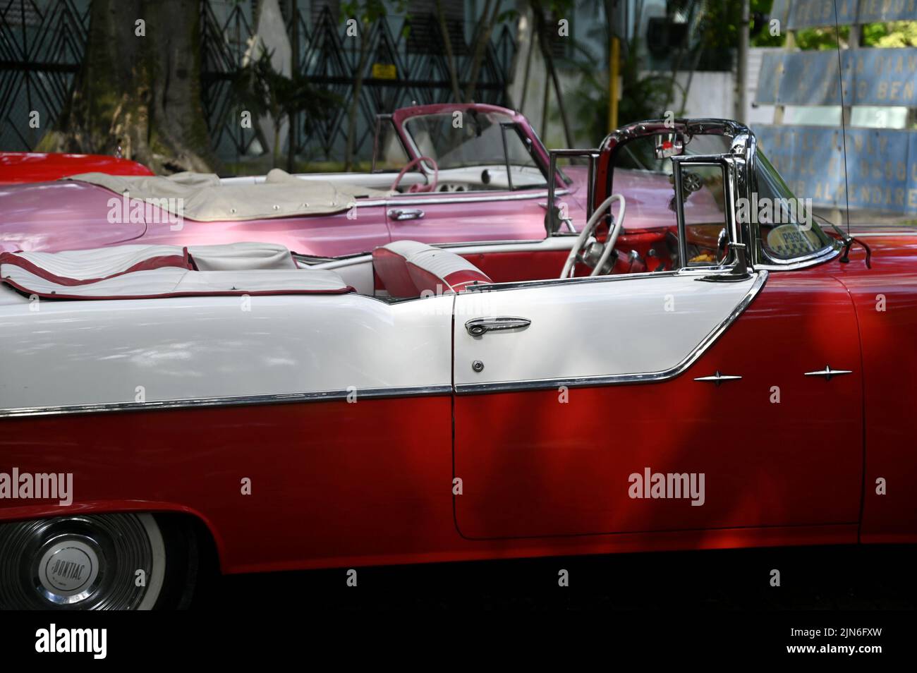 Paysage avec vue panoramique d'un cépage rouge et blanc Pontiac ...