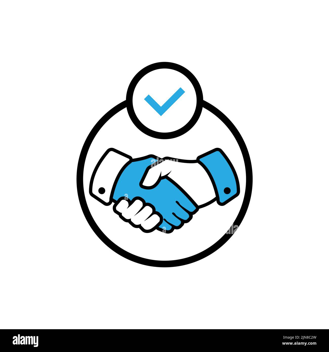 Conception du logo de l'accord de collaboration. Logo de contrat Image ...