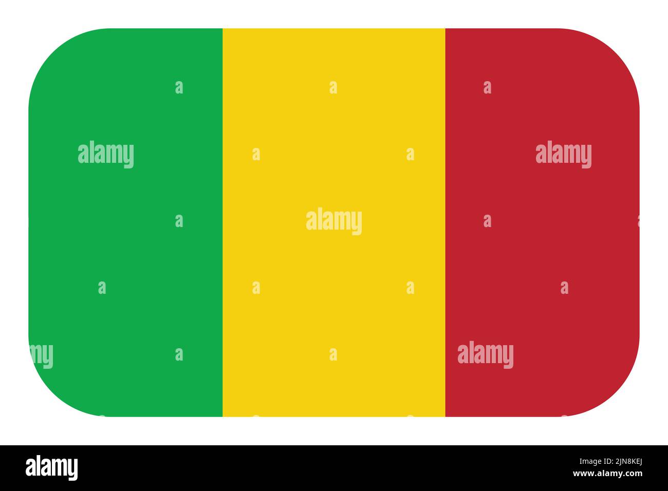 Drapeau du Mali. Symbole national dans les couleurs officielles. Icône ...