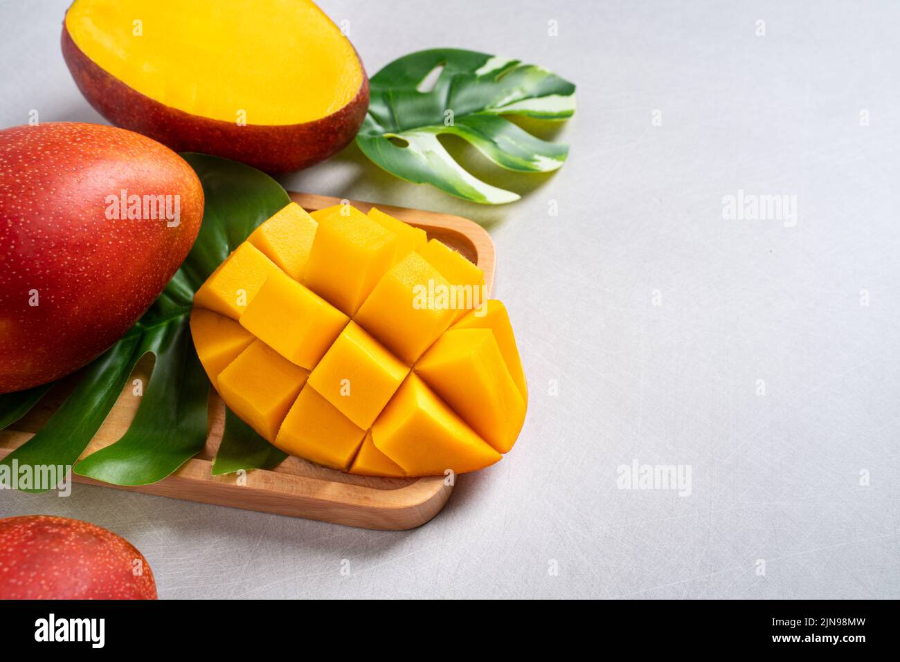 Concept de conception d'arrière-plan Mango. Vue de dessus du motif de ...