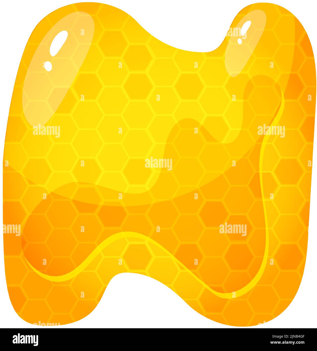 Police douce au miel. Lettre de dessin animé miel liquide, police ...