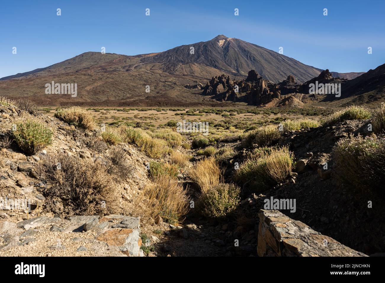 Vue générale sur le volcan El Teide à Ténérife. Les principaux points d ...