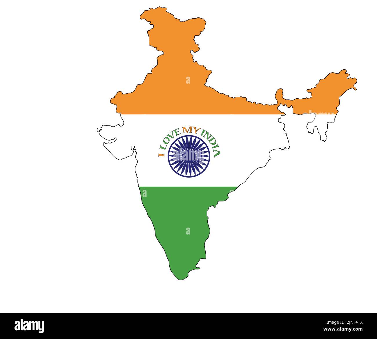 Indian flag map illustration Banque de photographies et d’images à ...