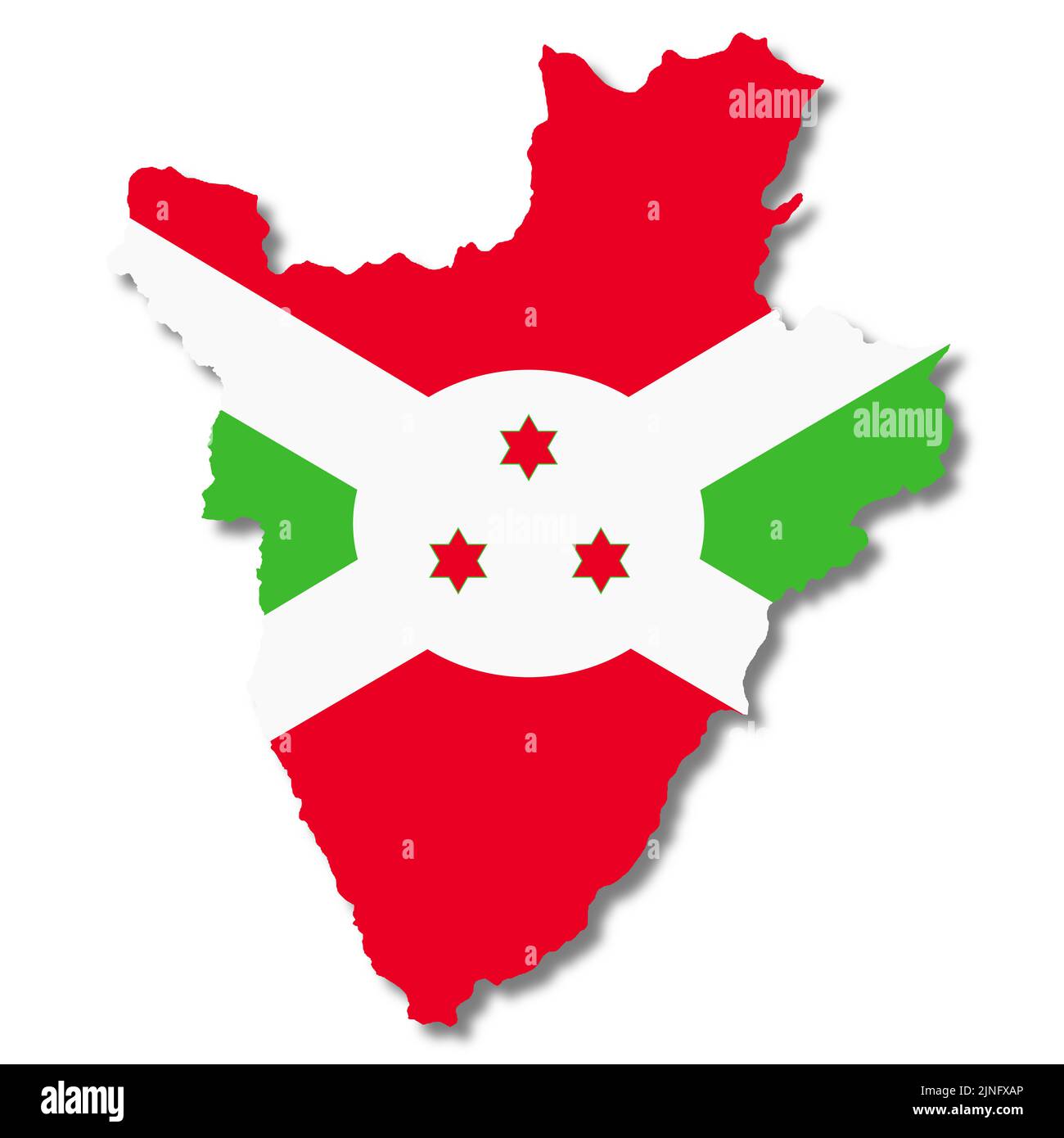 Carte du drapeau du Burundi sur fond blanc 3D illustration avec masque Photo Stock - Alamy