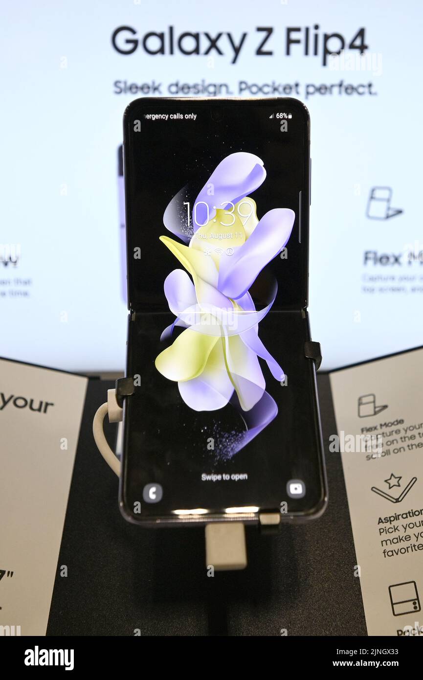 New York, États-Unis. 11th août 2022. Vue d'un smartphone cellulaire ...