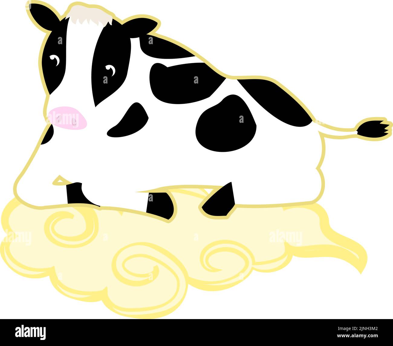 Vache couchee Banque d'images vectorielles - Alamy