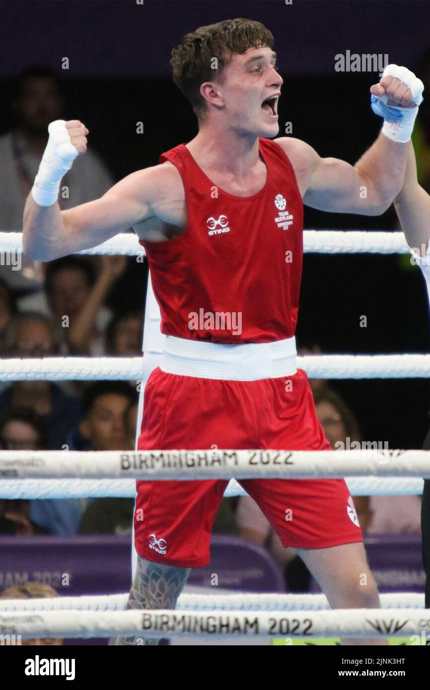 Sam HICKEY of Scotland (Rouge) v Callum PETERS of Australia (Bleu) dans ...