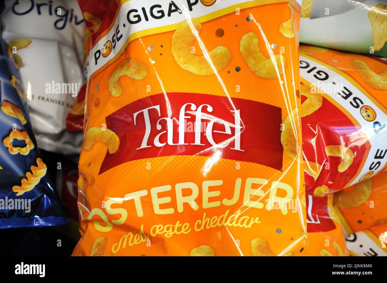 Copenhague /Danemark/12 août 2022/Affichage des produits Taffel sur le ...