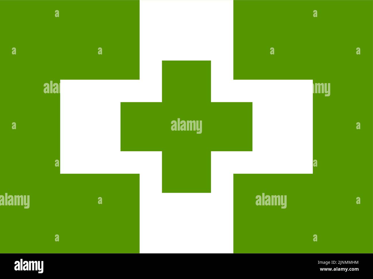 Drapeau croix verte Banque d'images vectorielles - Alamy