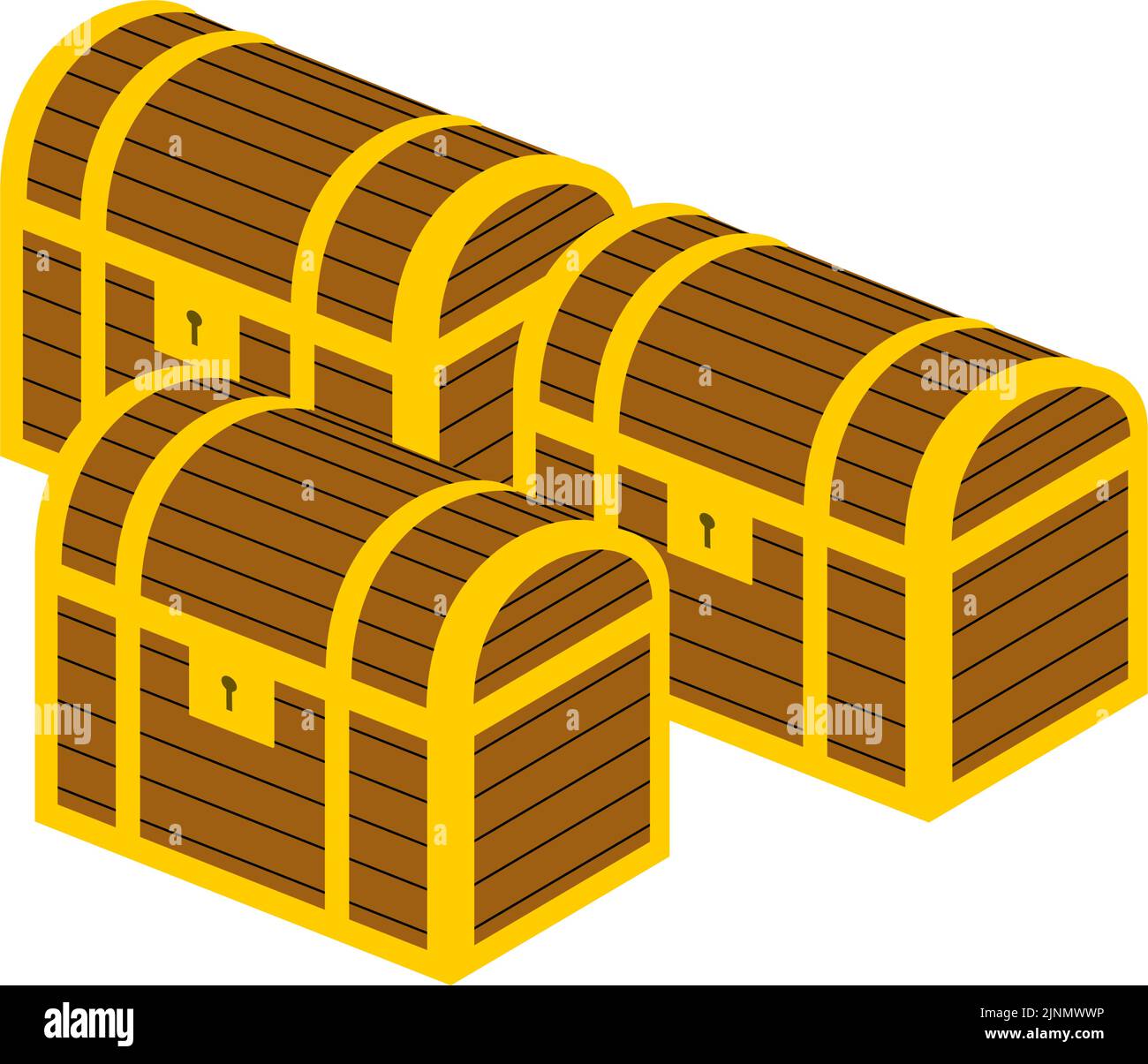 Trois coffres Banque d'images vectorielles - Alamy