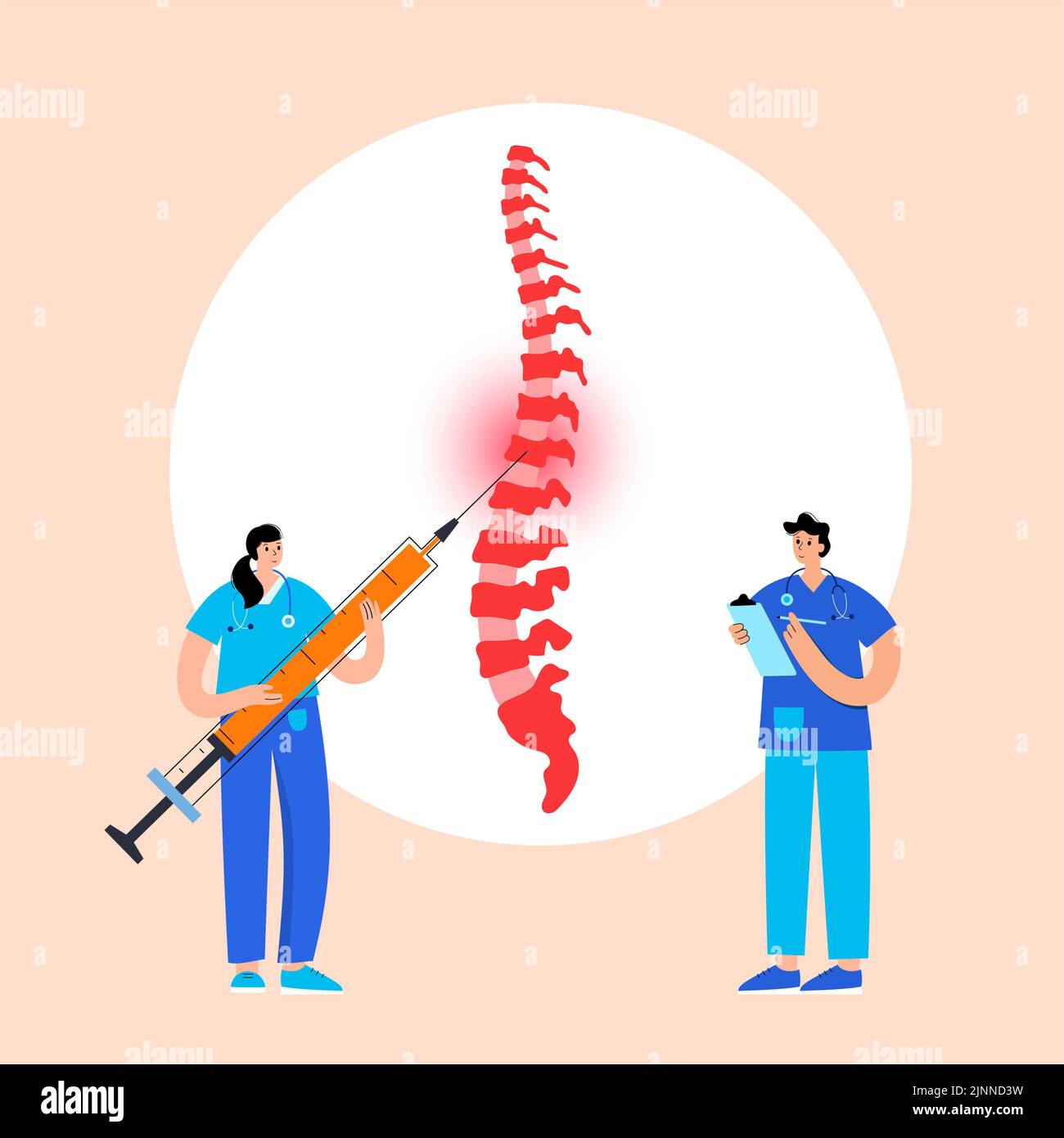 Injection rachidienne lombaire Banque de photographies et d’images à ...