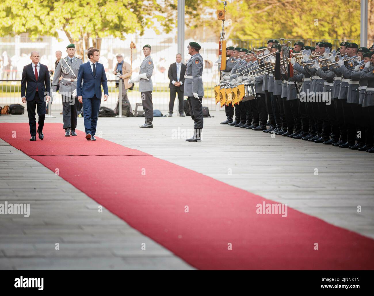 OLAF Scholz (SPD), Chancelier fédéral, rencontre Emmanuel Macron ...