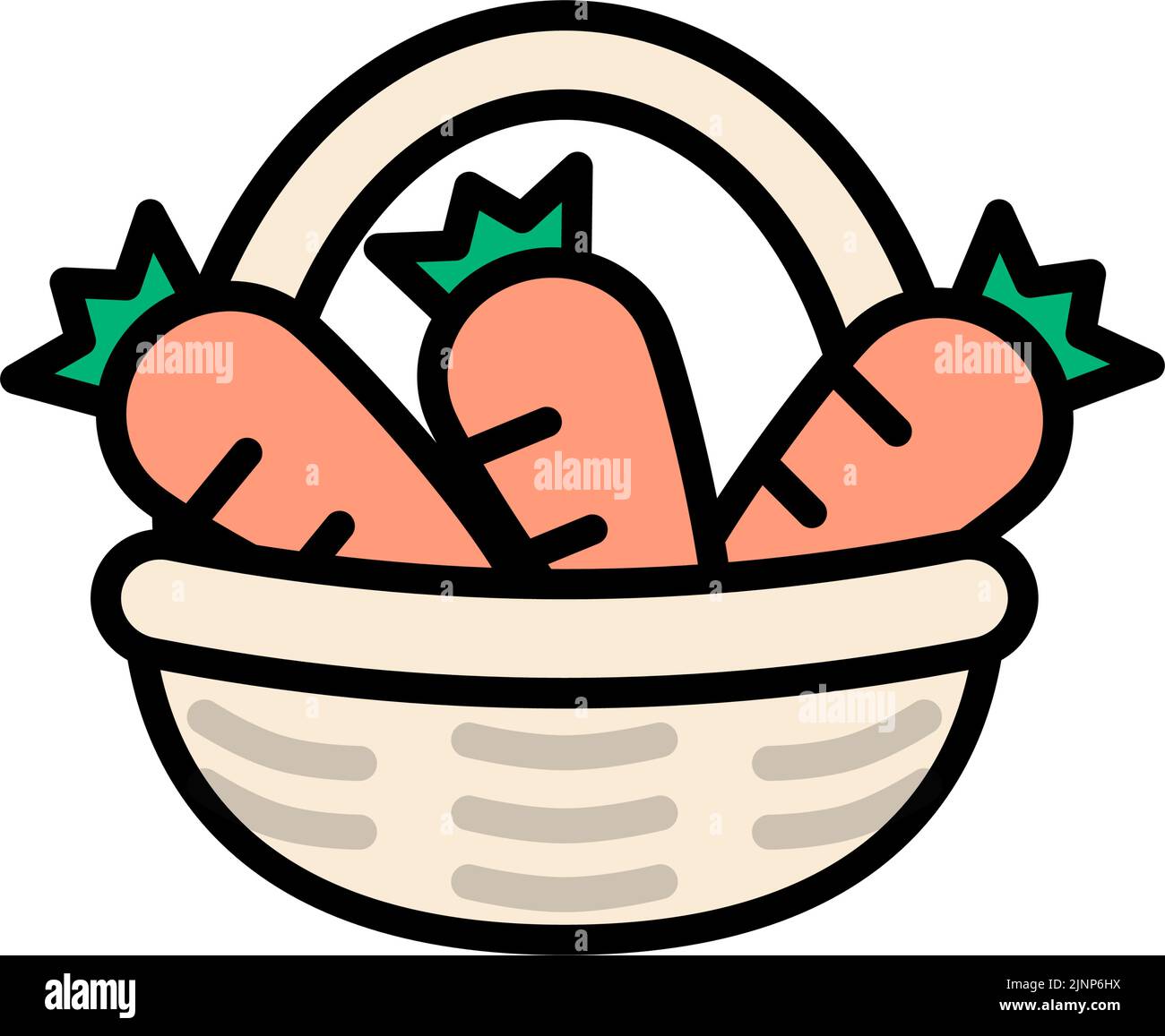 Panier légume dessin Banque d'images vectorielles - Alamy