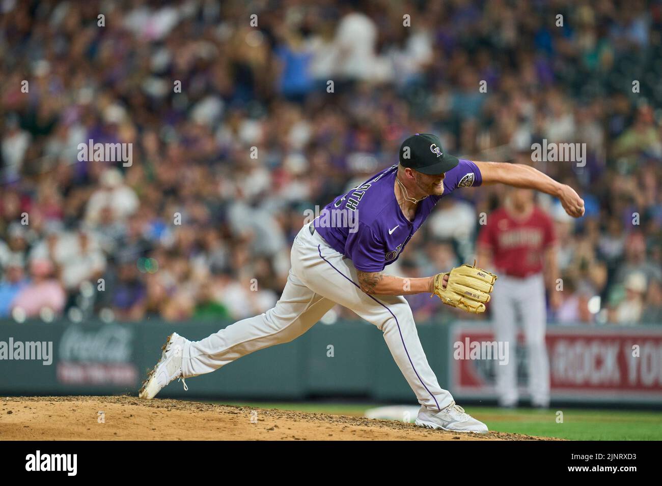 12 août 2022: Le pichet du Colorado Lucas Gilbreath (58) lance un ...