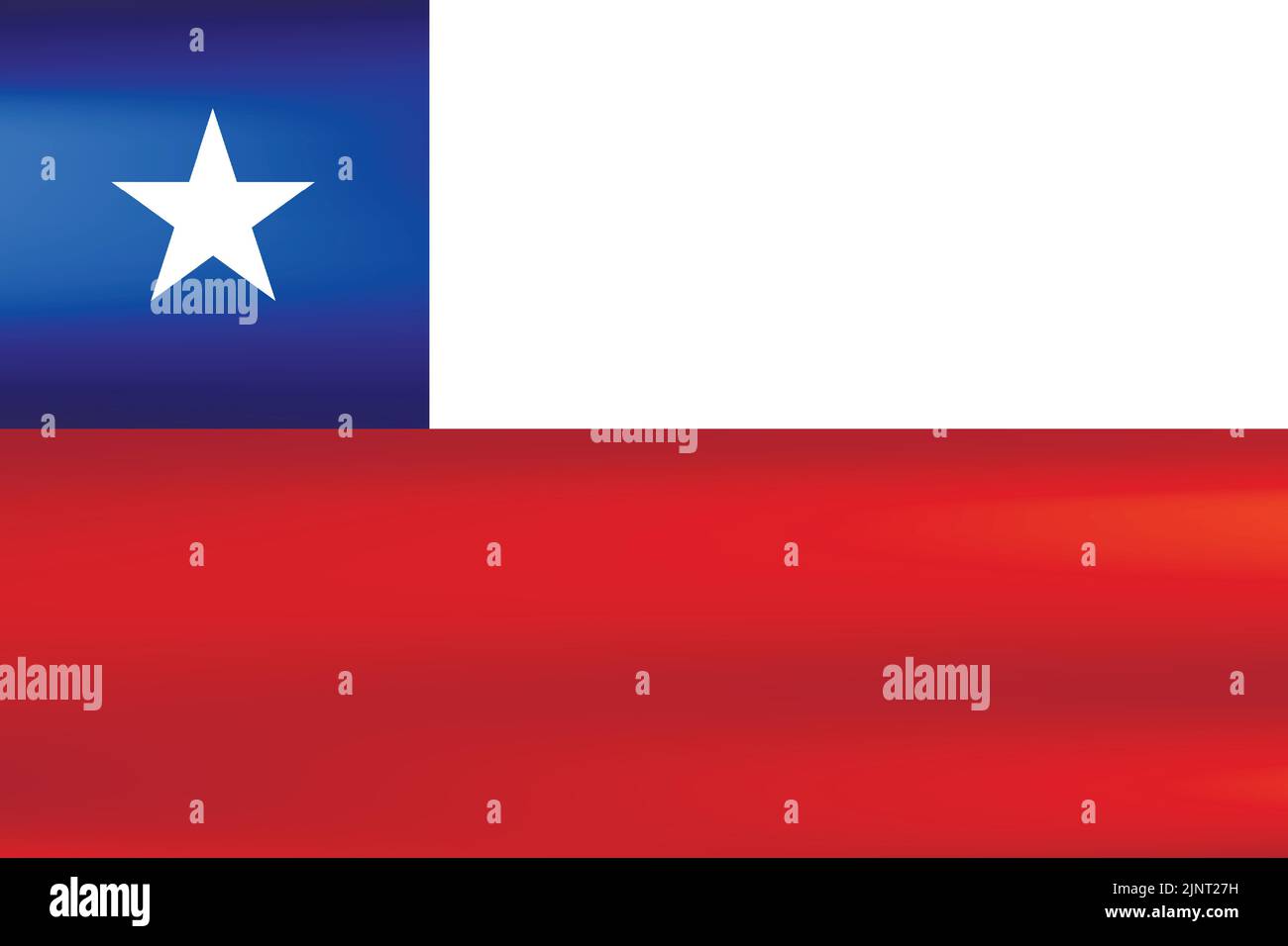 Drapeau du Chili. Symbole national chilien dans les couleurs ...