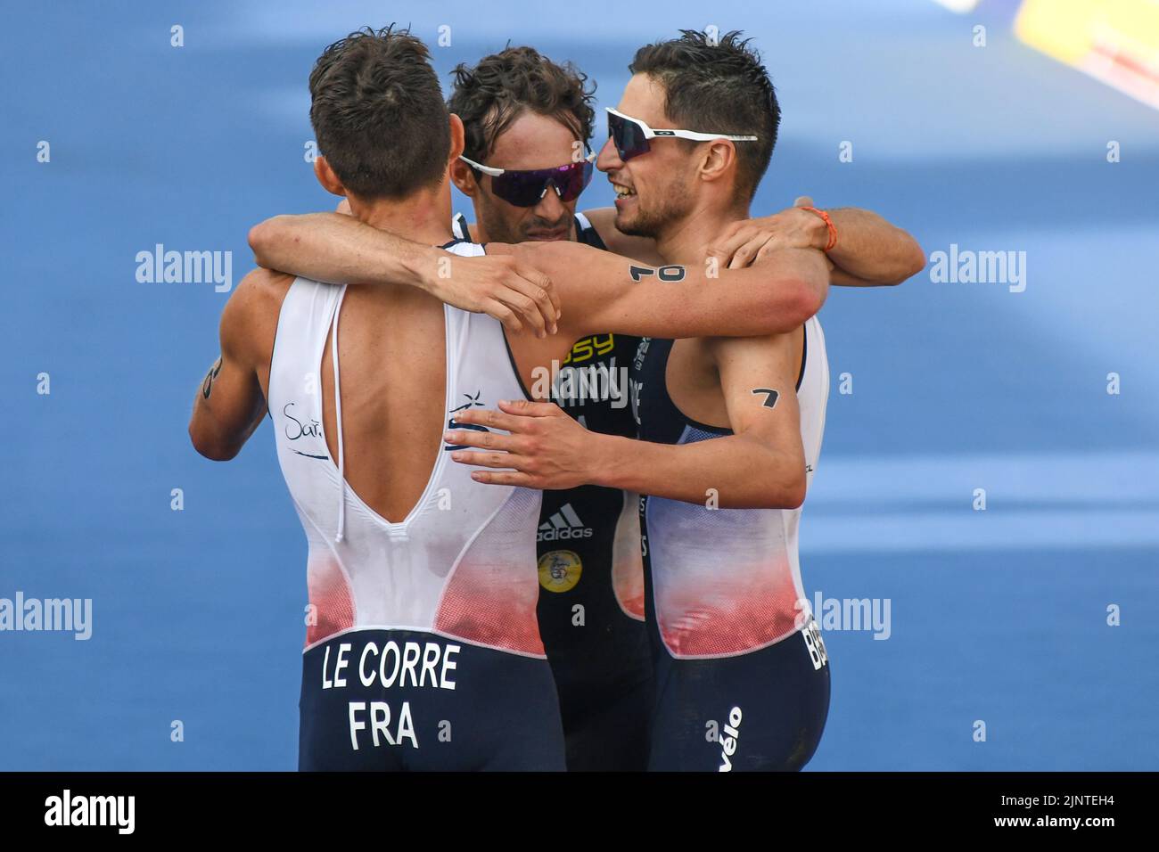Leo Bergère (Or), Pierre le Corre (argent), Dorian Coninx (Bronze) de ...