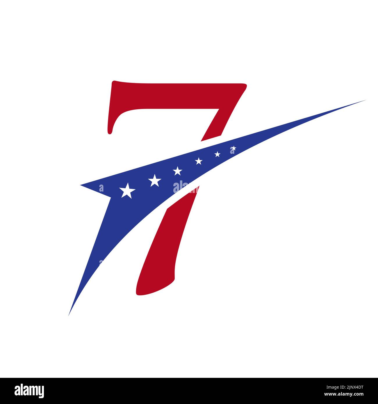 Lettre initiale 7 logo américain pour les entreprises, l'entreprise et ...