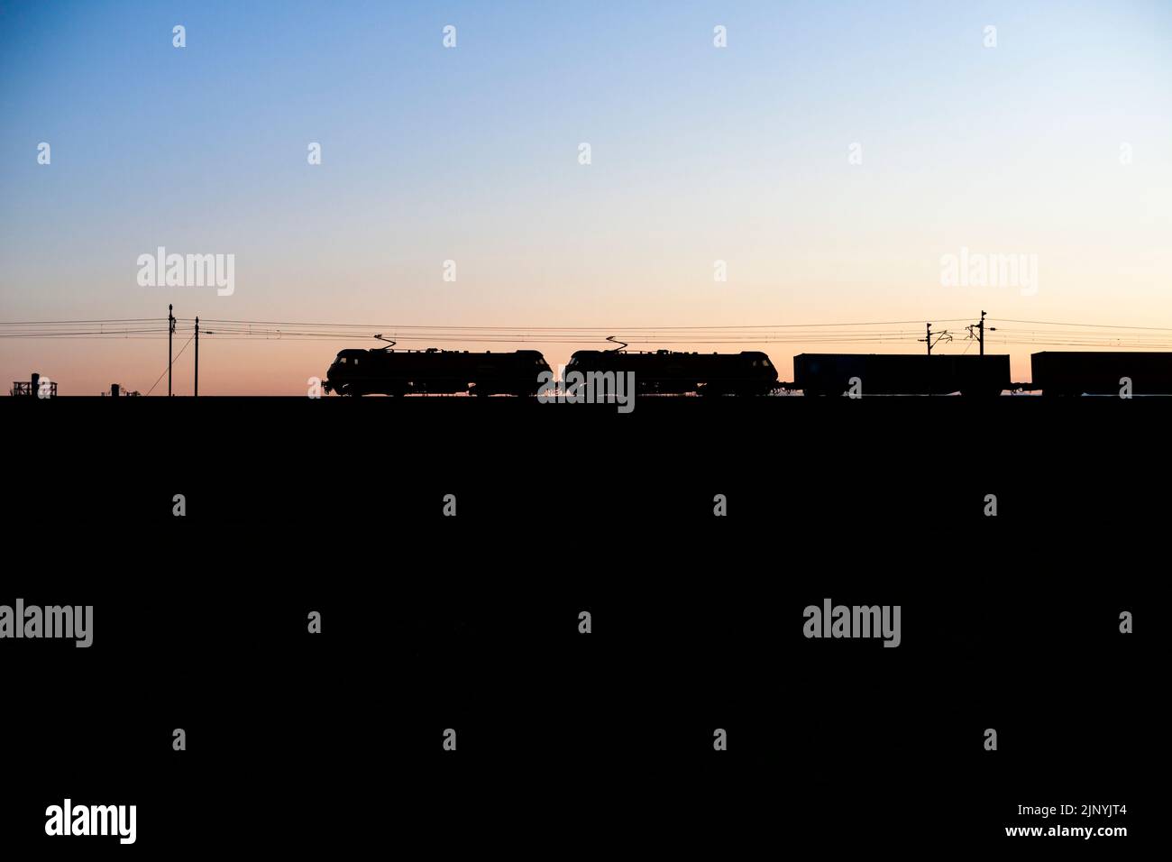 2 classe 90 locomotives électriques Freightliner transporter un ...