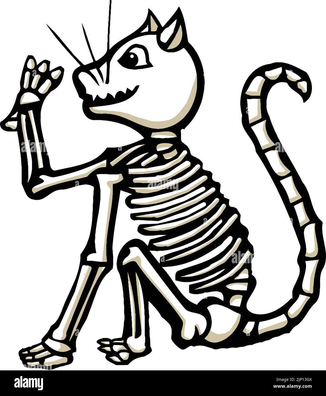 Dessin animé squelette halloween Banque de photographies et d’images à ...