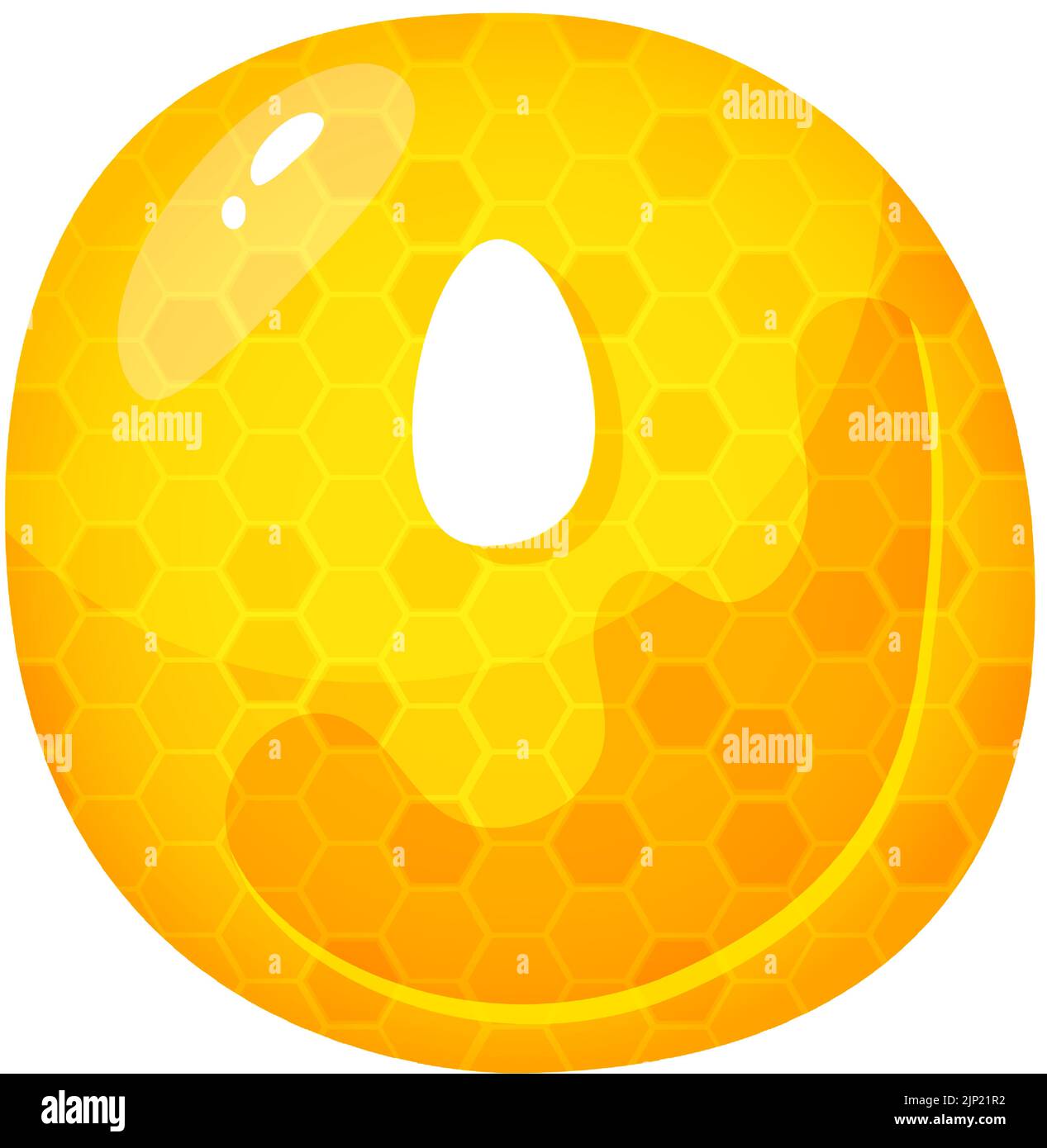 Police douce au miel. Lettre de dessin animé miel liquide, police ...