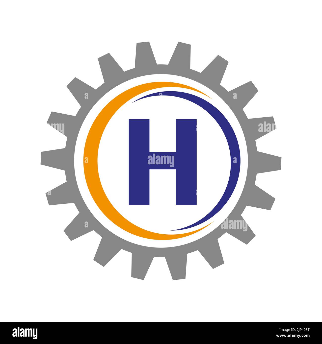 Modèle de logo lettre H Gear. Logo Automotive Gear pour l'identité ...